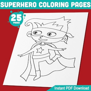 Superhero Coloring Pages: 25 Fun Activity Sheets for Preschool and ...