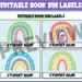 Editable Boho Rainbow Book Bin Labels: 16 Customizable Designs for ...