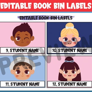 Editable Book Bin Numbers & Labels: 16 Customizable Designs for Perfect ...