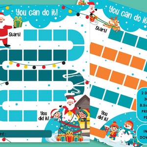 Printable Santa Claus Reward Chart Merry Christmas Behavior - Etsy