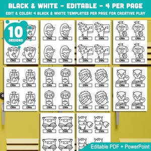 Editable Locker Labels (cubby Name Tags), Cute School Animal Themed ...