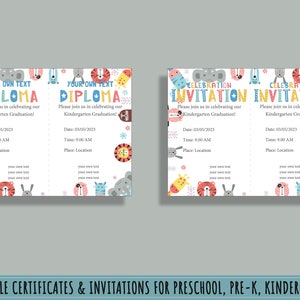 Kindergarten and Preschool Diploma Certificate and - Etsy