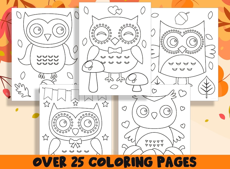 Cute Owl Coloring Pages: 25 Printable Designs for Preschool ...