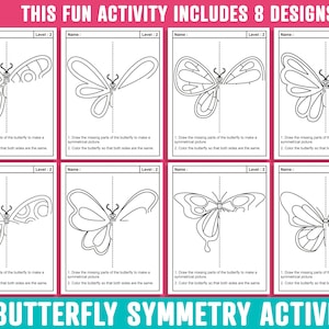 Butterfly Symmetry Worksheet, Butterfly Theme Lines of Symmetry ...