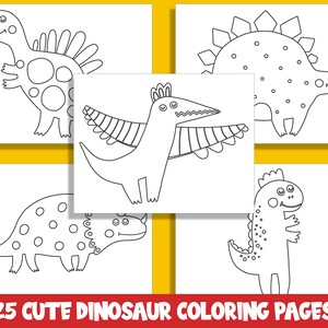 Dinosaur Coloring Pages: 25 Adorable Designs With Coloring Book for ...