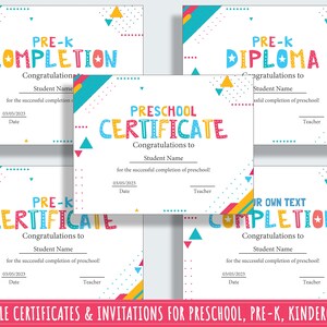 Modern-themed Preschool and Kindergarten End-of-year Celebration Kit ...