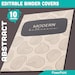 Powerpoint Binder Cover Templates, 10 Printable/editable Abstract ...