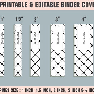 Black and White Backgrounds Binder Cover, 10 Printable & Editable ...