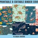 Sea Life Pattern Binder Cover, 10 Printable/editable Binder Covers ...