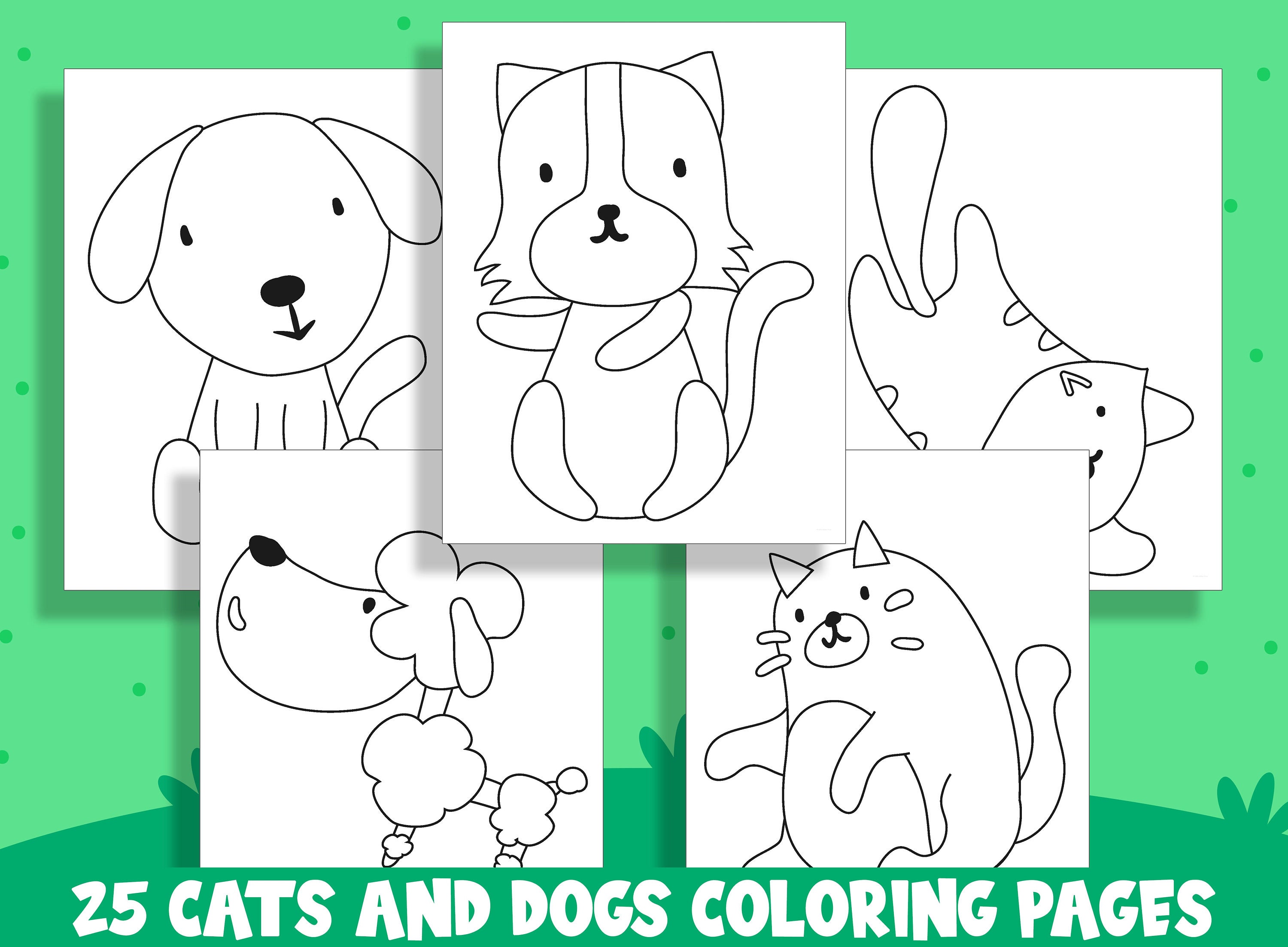 Cat And Dog Coloring Pages