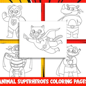 Animal Superheroes Coloring Pages: 20 Epic Designs for Kids With Fun ...
