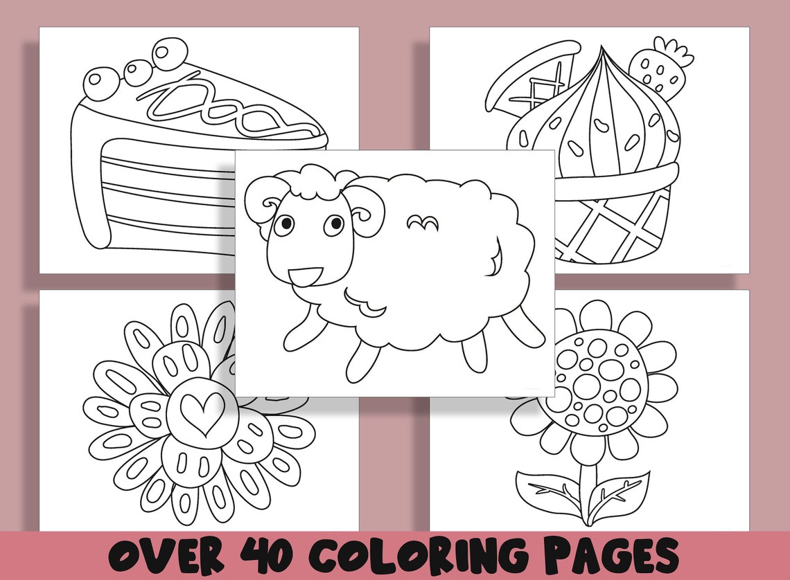 40 Preschool Coloring Pages Suitable for Toddlers Preschool - Etsy