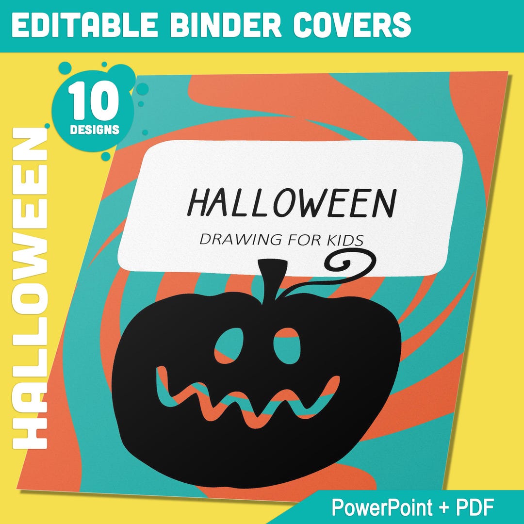 10 Editable Halloween Activity Binder Covers, Includes 1", 1.5",2 ...