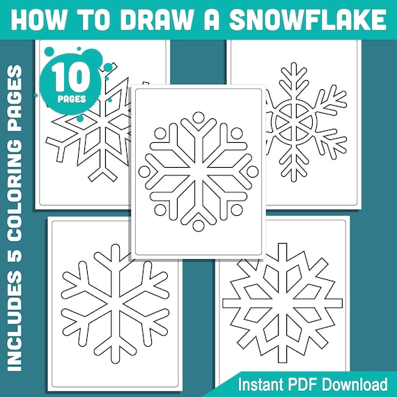 Directed Drawing For Kids Snowflake