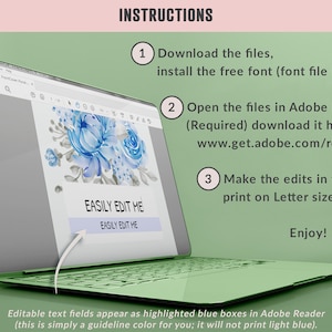 Floral Binder Cover, 10 Covers+spines, Binder Cover Printable, Editable ...