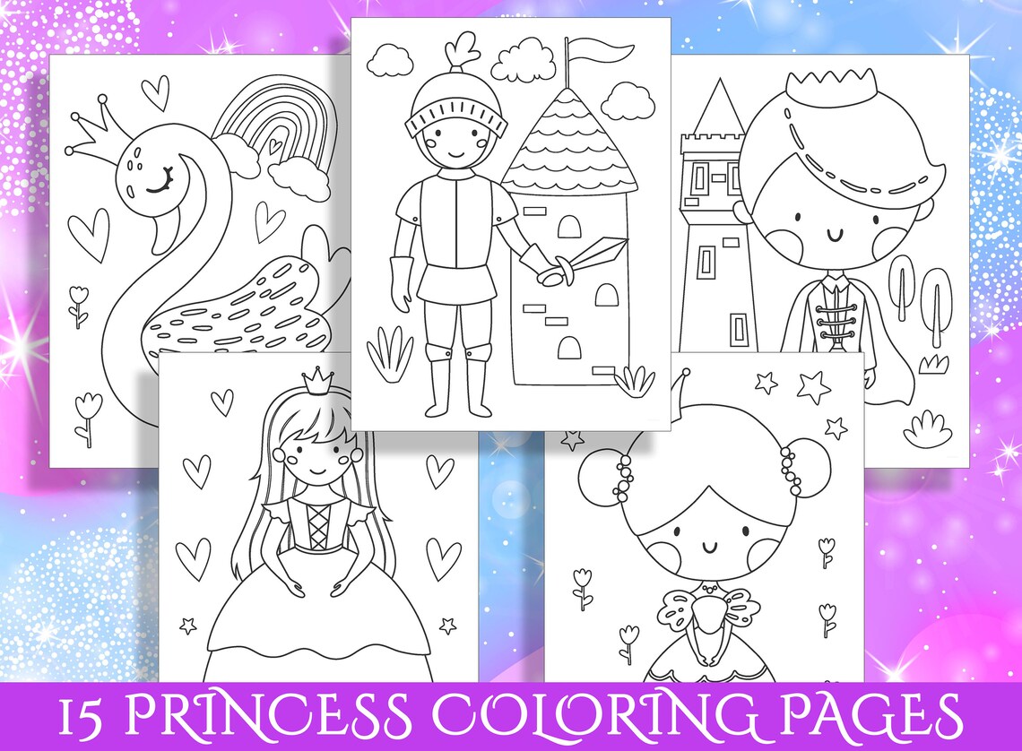 Magical Princess Coloring Pages: 15 Enchanting Designs for Preschool ...