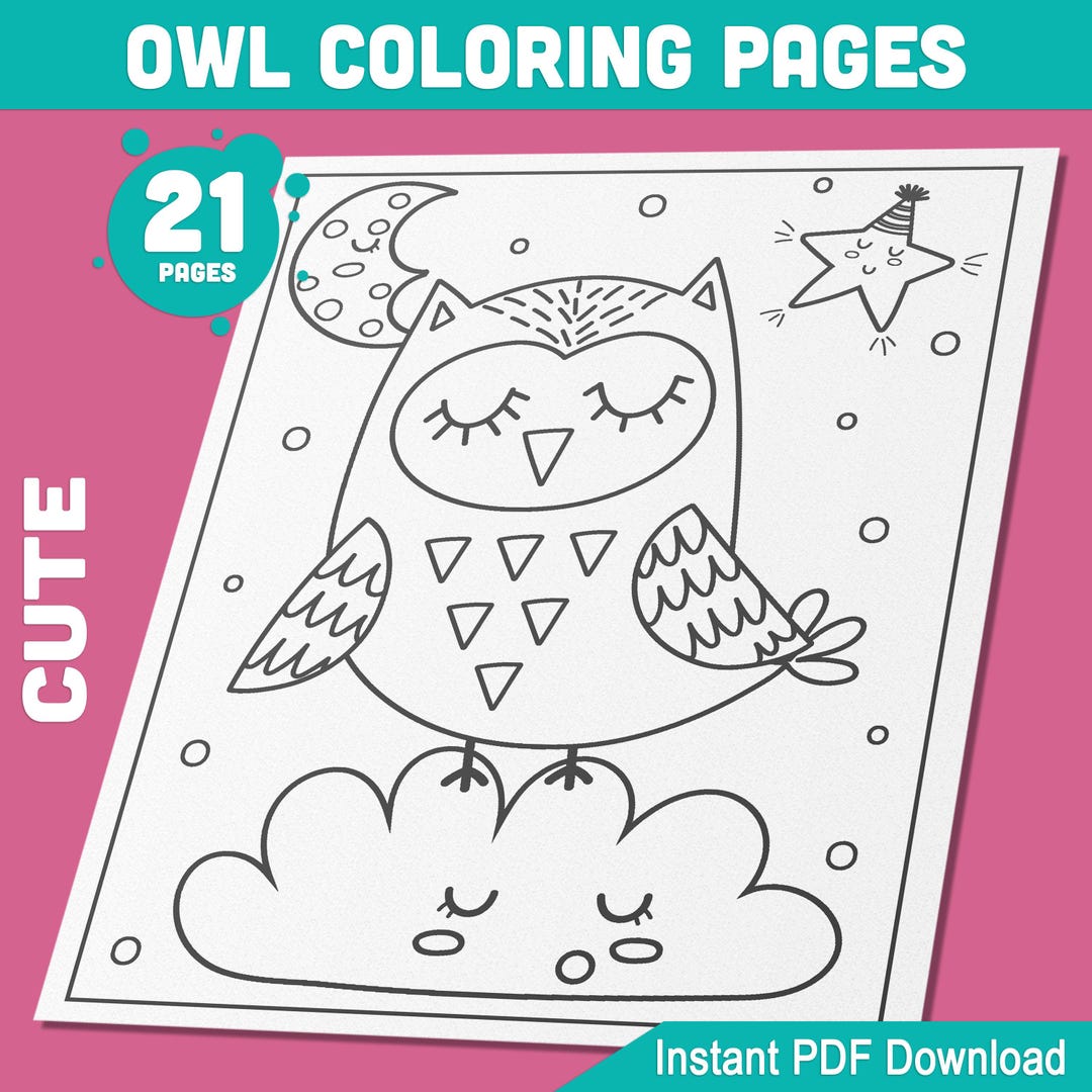 Cute Owl Coloring Pages: 21 Printable Owl Designs for Kids, Boys, Girls ...