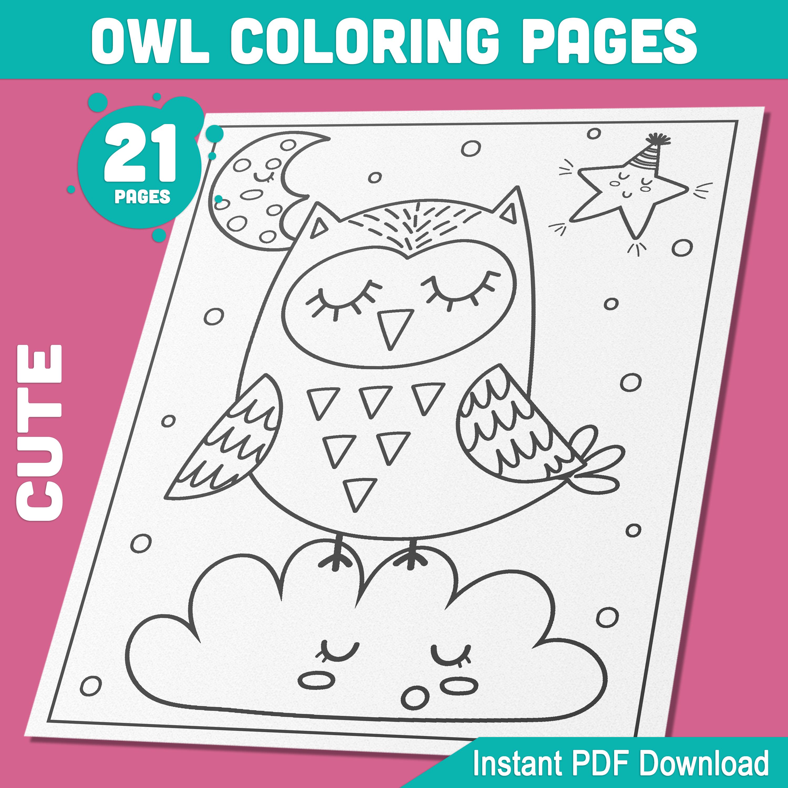Cute Owl Coloring Pages For Kids Printable [2025]