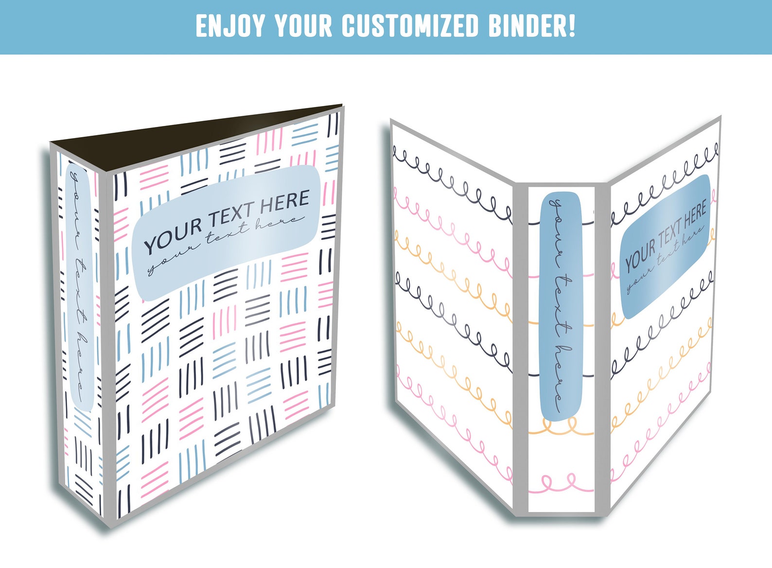 Powerpoint Binder Covers, 10 Printable/editable Simple Minimalist ...