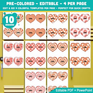 Editable Locker Labels (cubby Name Tags), Retro Heart-themed, 40 Pages ...