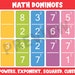 Printable Math Dominoes powers, Exponent, Squared, Cubed, 55 Cards, PDF ...