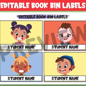 Editable & Printable Book Box Labels: 16 Customizable Designs for ...