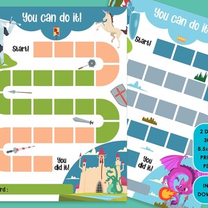 Printable Dragon Fighting Reward Chart Knight Behavior Chart - Etsy