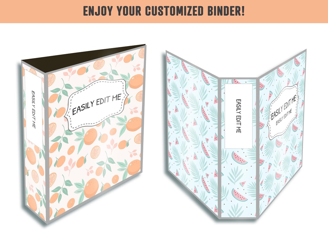 Tropical Fruits and Berries Binder Cover 10 Printable & - Etsy