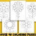 Spring Flowers Coloring Book, 40 Printable Coloring Pages for Kids a ...