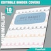 Powerpoint Binder Cover Templates, 10 Printable/editable Abstract ...