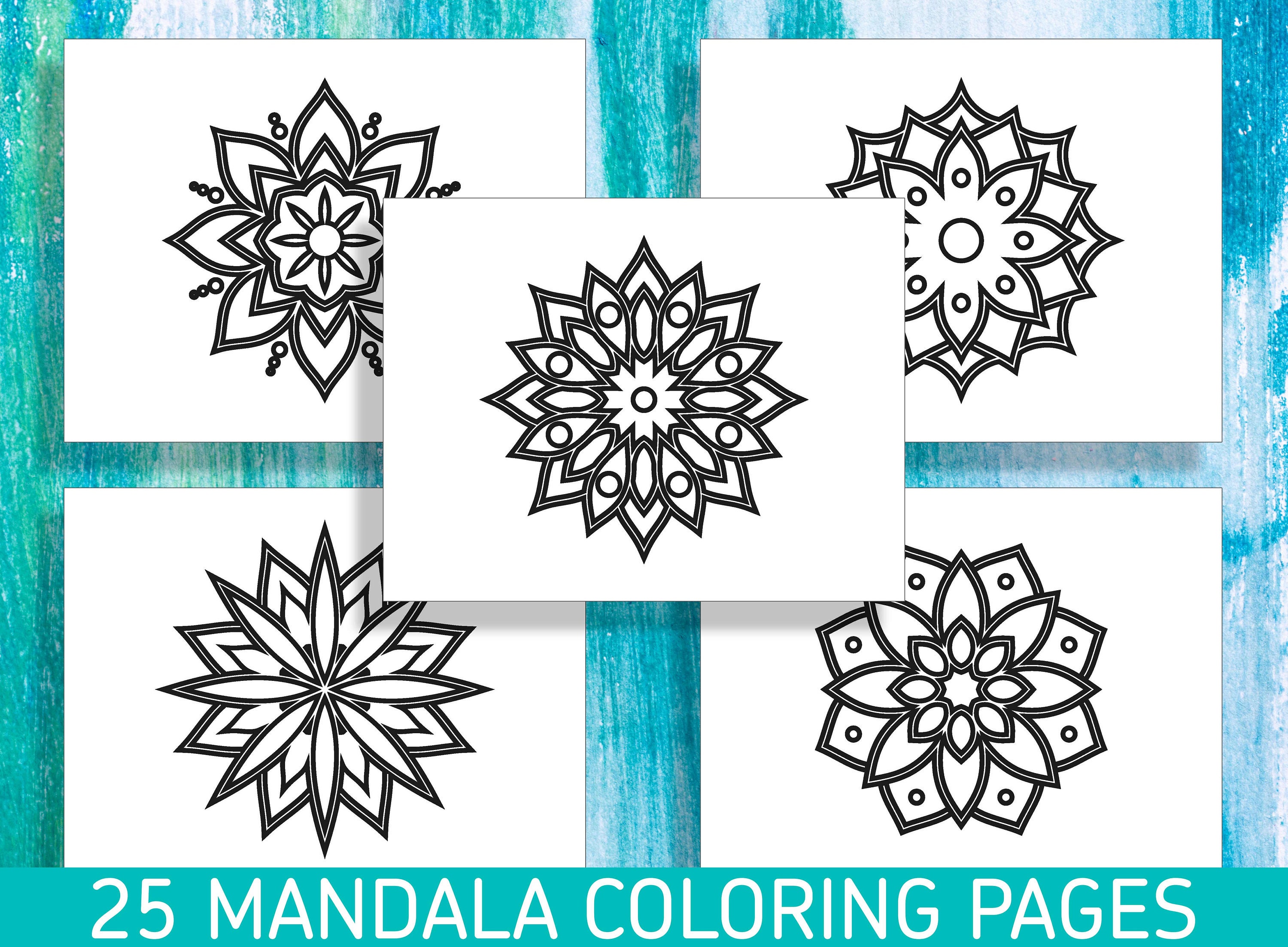 Simple Mandalas Coloring Pages: 25 Fun Activity Sheets for Kindergarten ...