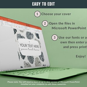 Powerpoint Binder Covers, 10 Printable/editable Tropical Pattern Covers ...