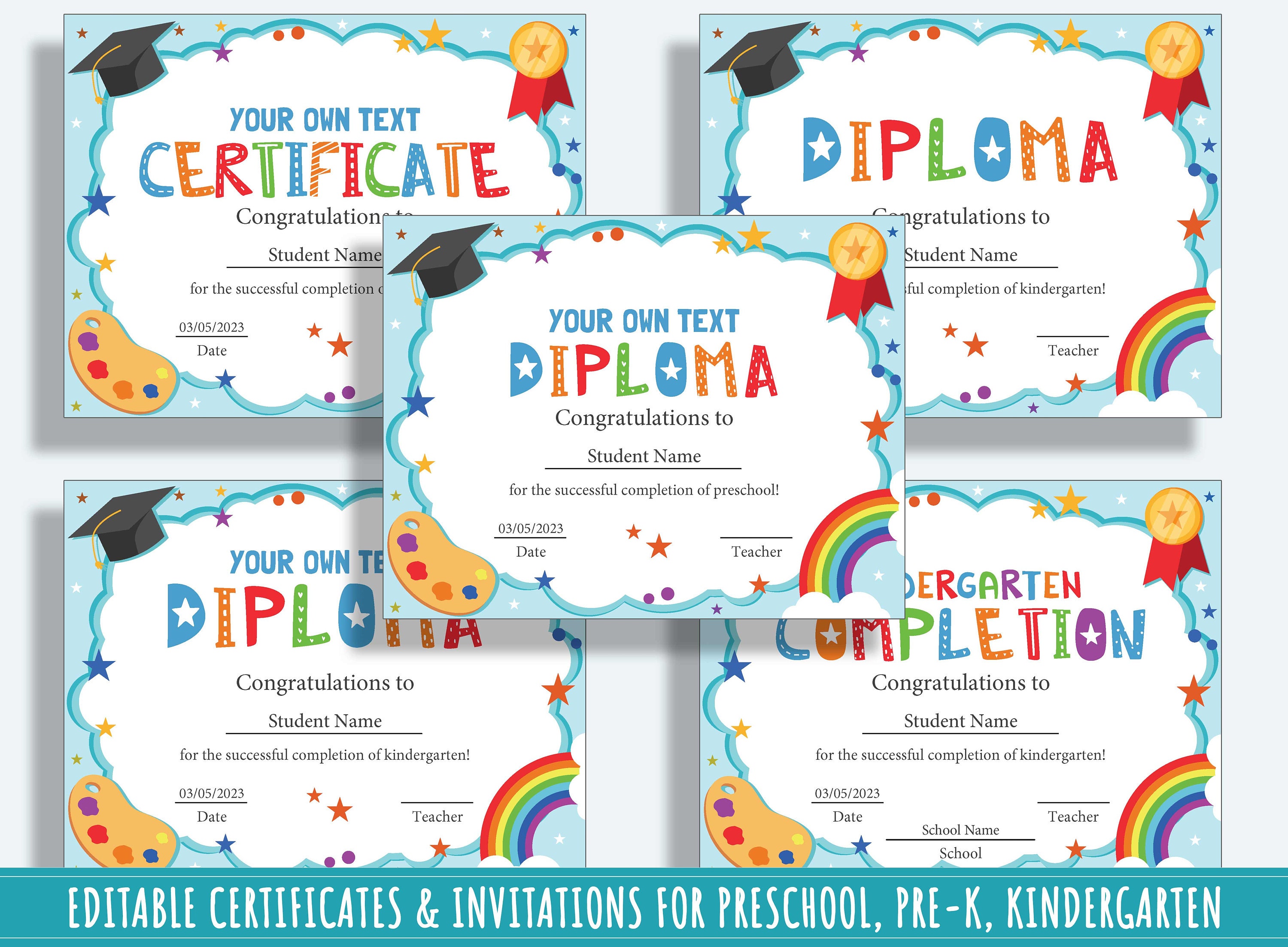 37 Editable Preschool and Pre-kindergarten Diplomas, Certificates ...