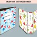 Summer Pattern Binder Cover, 10 Printable/editable Binder Covers Spines ...