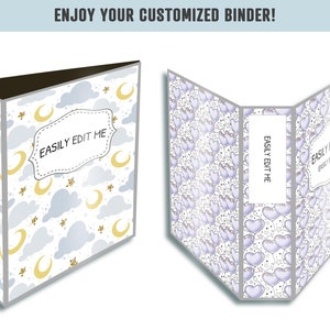 Binder Cover Printable Editable, 10 Covers+spines, Binder Insert ...