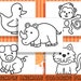 25 Simple Animal Coloring Pages for Preschool and Kindergarten, PDF ...