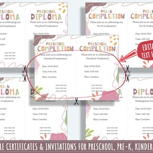 37 Pages of Customizable Diploma, Certificate, and Invitation Templates ...