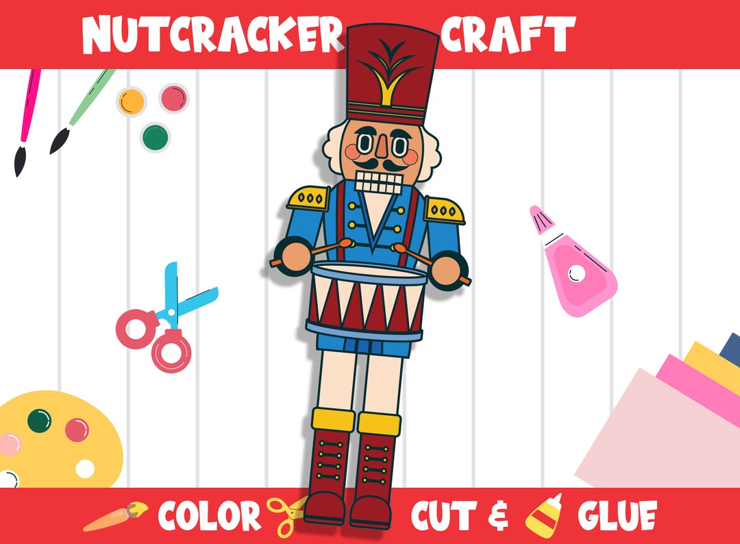 Christmas Nutcracker Craft Activity - Color, Cut, and Glue for Prek to ...