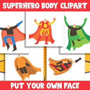 Kid Superhero Body Clipart Set for Prek to 6th Grade, 20 Pages, PDF ...