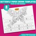 Butterfly Paper Crown Templates – Printable Spring Headband Craft for ...