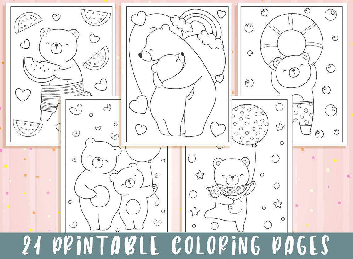 Bear Coloring Pages 21 Printable Bear Coloring Pages for Kids, Boys ...