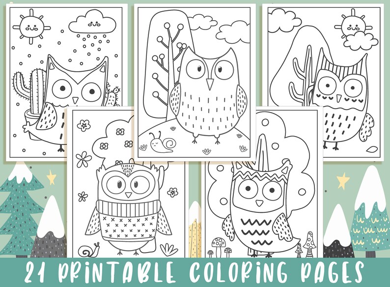 Cute Owl Coloring Pages: 21 Printable Owl Designs for Kids, Boys, Girls ...