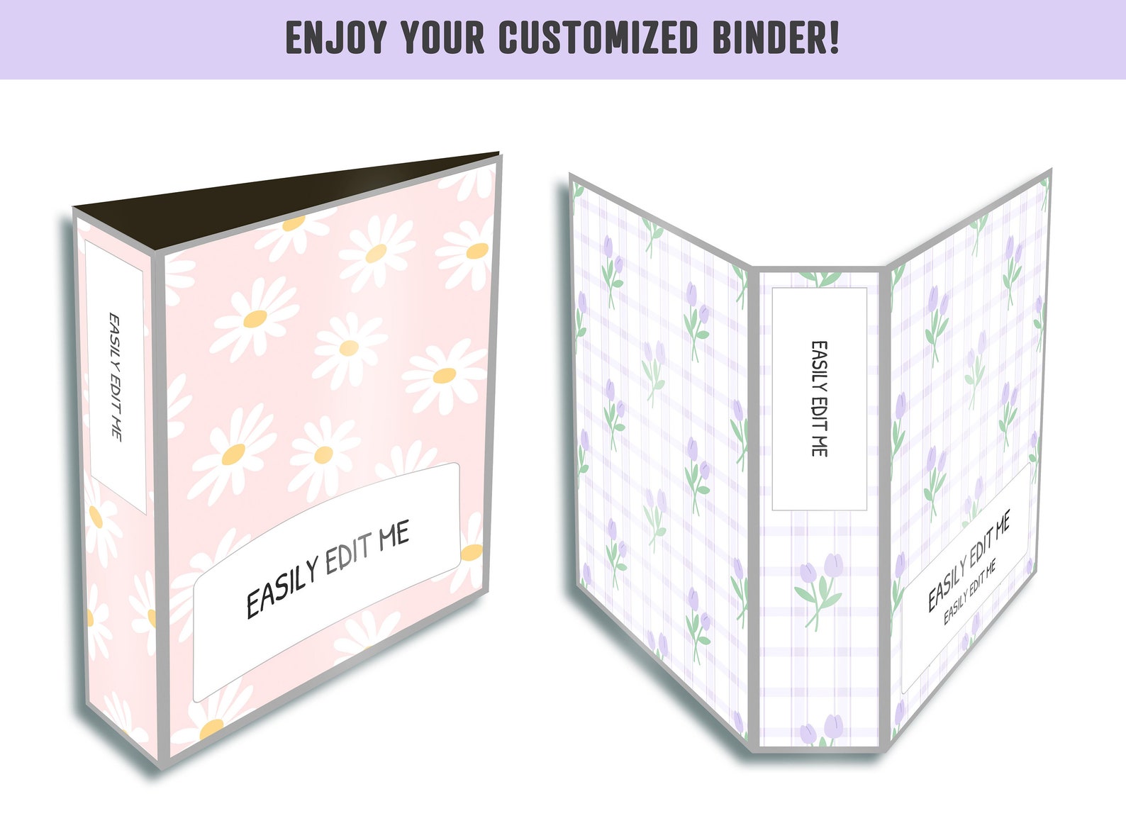 Flower Binder Cover 10 Coversspines Binder Cover Printable - Etsy