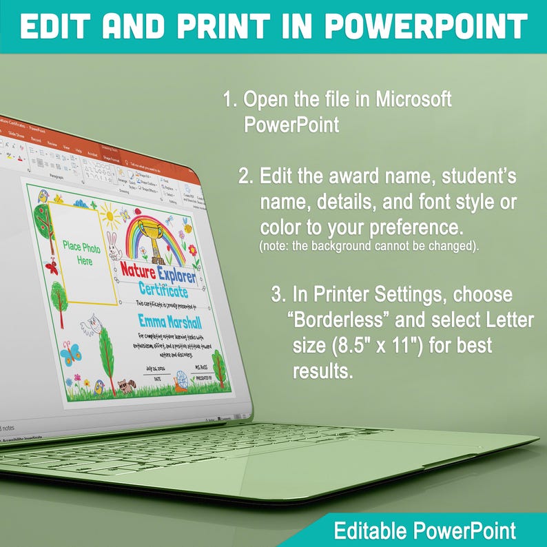 Editable Nature Explorer Certificates: 2 Styles With Photo Options ...