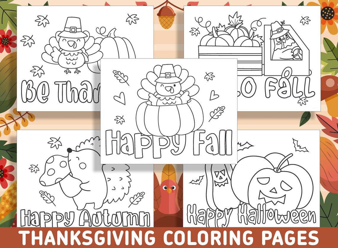 15 Festive Thanksgiving Coloring Pages for Preschool and Kindergarten ...