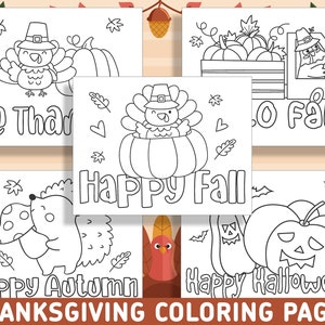 15 Festive Thanksgiving Coloring Pages for Preschool, Kindergarten ...