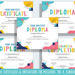 Diploma, Certificate, and Invitation Collection: 37 Editable Pages for ...