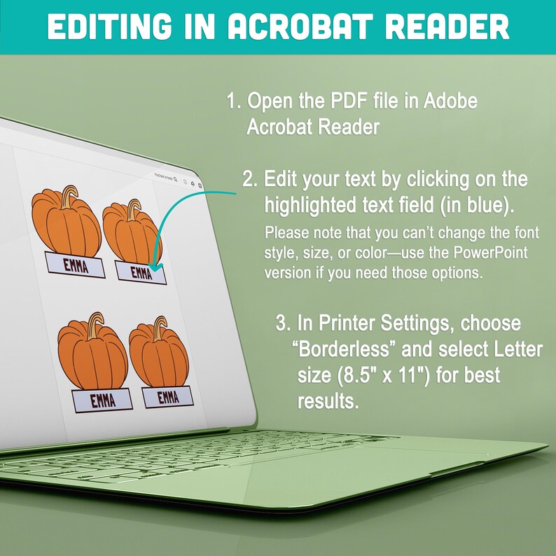 Editable Locker Labels (cubby Name Tags), Autumn Pumpkins Themed, PDF ...