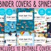 10 Editable Vehicle Binder Covers, Includes 1, 1.5, 2" Spines ...