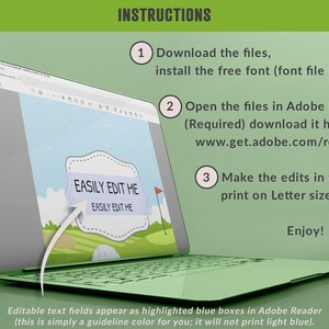 Golf, Marine and Baseball Binder Cover, 10 Printable & Editable Binder ...